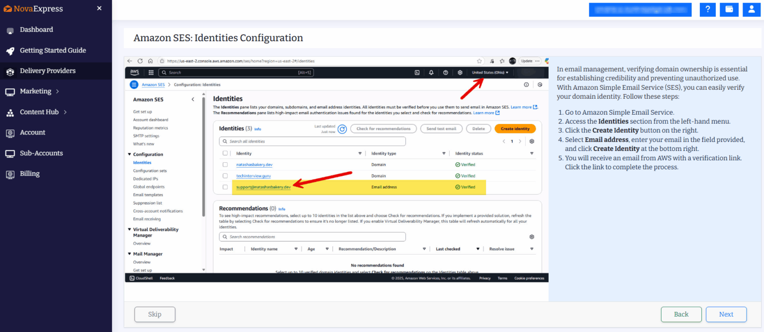 Amazon SES Integration Guide – Nova Express Blog